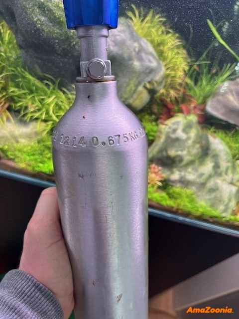 Ombytning 675 gr CO2 flaske - CO2 Flasker til akvarie - AmaZoonia.dk